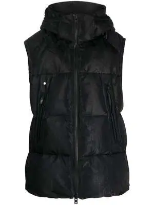 Y3 Graphic-print Padded Gilet