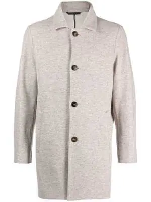 MANZONI 24 Single-breasted Virgin Wool-blend Coat