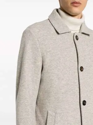 MANZONI 24 Single-breasted Virgin Wool-blend Coat