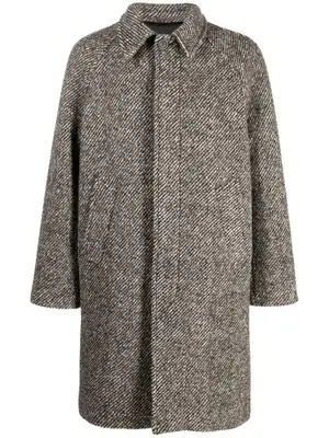 Sandro Conceaed-fastening Virgin-woo Coat