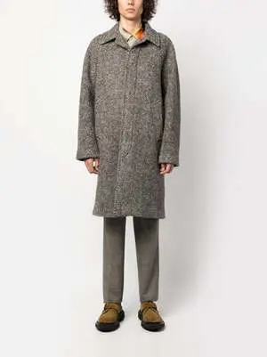 Sandro Conceaed-fastening Virgin-woo Coat