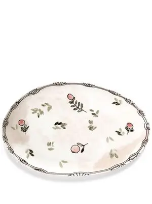 SERAX X Marni Midnight Flowers Oval Plate - Neutrals