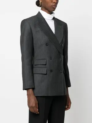 Sandro Pinstripe Double-breasted Blazer