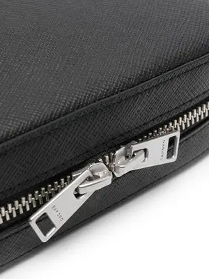 Sandro Small Saffiano Leather Bag - Black
