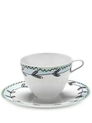 SERAX X Marni Midnight Flowers Coffee Cup And Saucer - White
