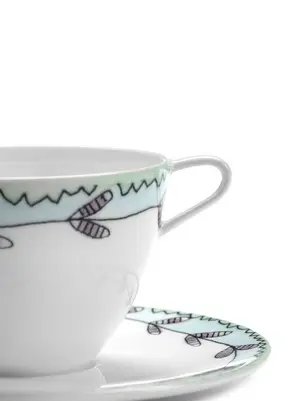 SERAX X Marni Midnight Flowers Coffee Cup And Saucer - White