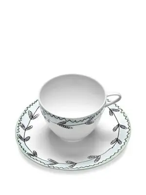 SERAX X Marni Midnight Flowers Coffee Cup And Saucer - White