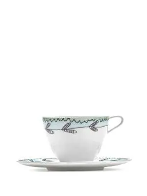 SERAX X Marni Midnight Flowers Coffee Cup And Saucer - White