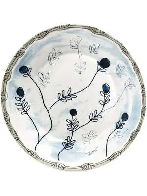 SERAX X Marni Midnight Flowers Deep Plates - White