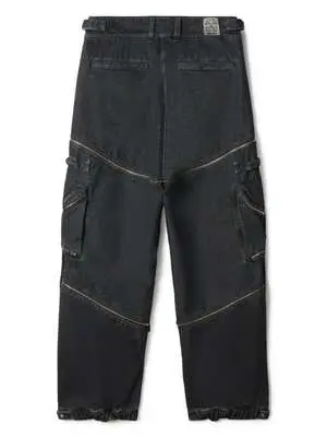 Off-White Zip Denim Cargo Pants - Grey