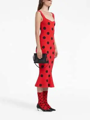 Marni Polka Dot-print Midi Dress
