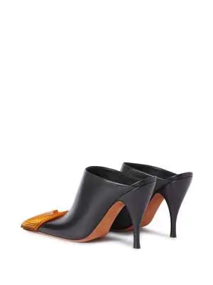 Off-White Lunar Leather Mules - Black