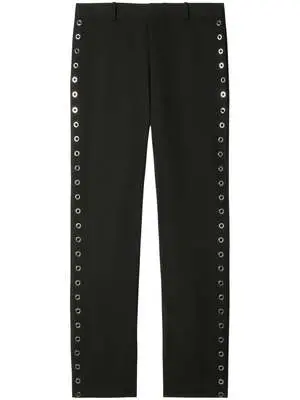 Off-White Eyelet-embellished Trousers - Black