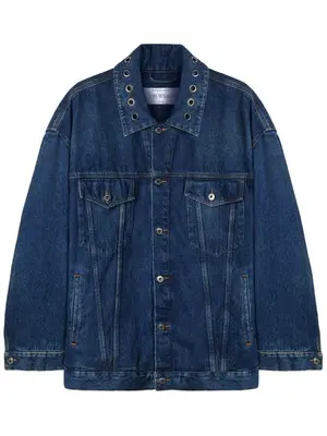 Off-White Eyelet-embellished Denim Jacket