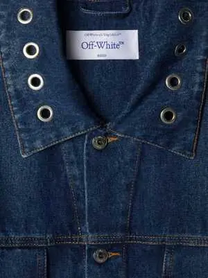 Off-White Eyelet-embellished Denim Jacket
