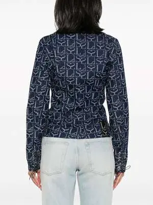 LUDOVIC DE SAINT SERNIN Monogram Denim Jacket