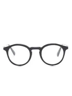 Moncler Round Eyeglasses - Black