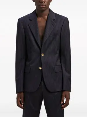 Palm Angels Pinstripe Wool Single-breasted Blazer