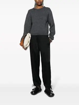 JIL SANDER High-waisted Tapered Trousers - Black