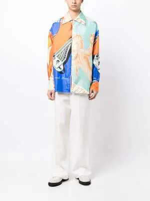 Bally Abstract-print Panelled Shirt