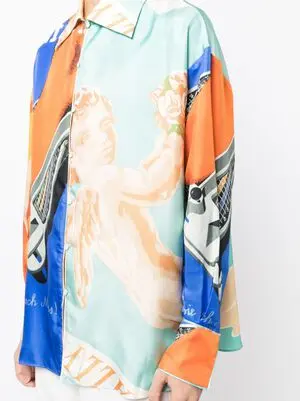 Bally Abstract-print Panelled Shirt