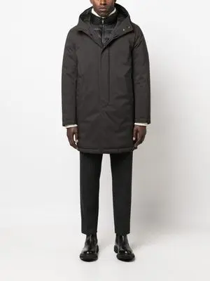 FAY Double Morning Raincoat - Black