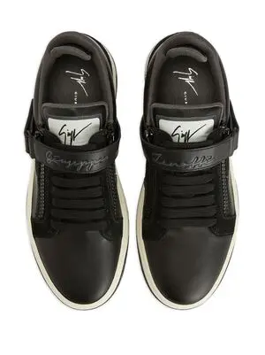 GIUSEPPE ZANOTTI Touch-strap Double-zip Low-top Sneakers