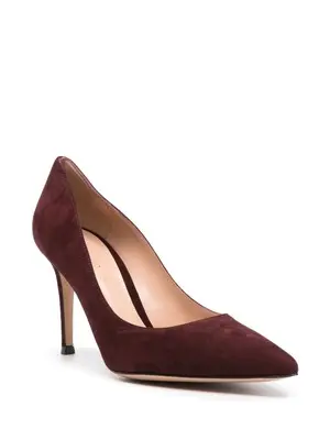GIANVITO ROSSI 90mm Pointed-toe Pumps - Brown