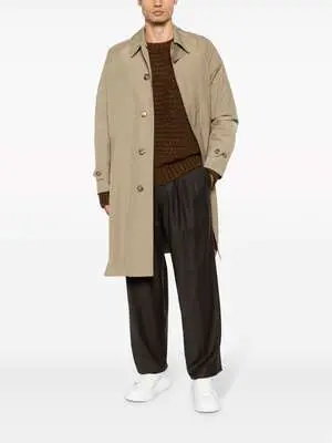 BARACUTA Concealed-fastening Cotton Trench Coat
