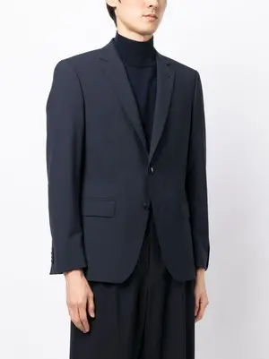 BOSS Notched-lapels Single-breasted Blazer - Blue