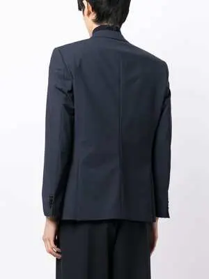 BOSS Notched-lapels Single-breasted Blazer - Blue