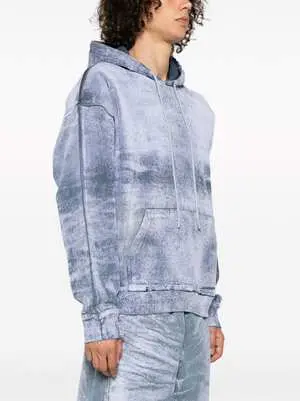 DIESEL® Tie-dye Cotton Hoodie - Blue