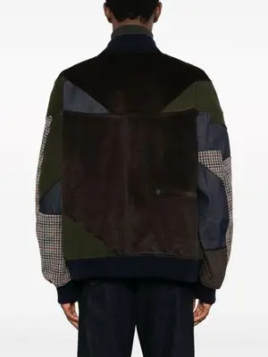 BARACUTA Patchwork-design Bomber Jacket
