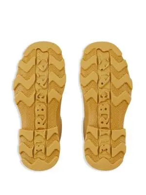 Burberry Pebbled Rubber Rain Boots - Yellow