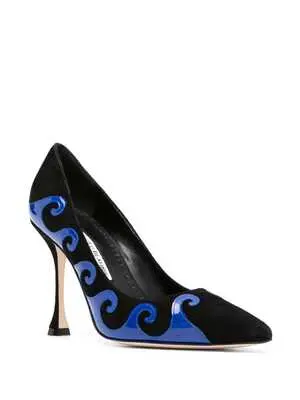 Manolo Blahnik Kasai 105mm Swirl-detail Pumps