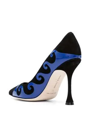 Manolo Blahnik Kasai 105mm Swirl-detail Pumps