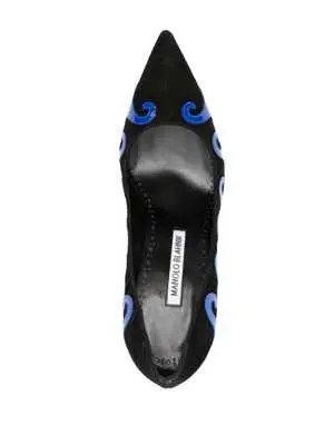Manolo Blahnik Kasai 105mm Swirl-detail Pumps