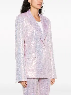 ROTATE BY BIRGER CHRISTENSEN Sequin-embellished Single-breasted Blazer