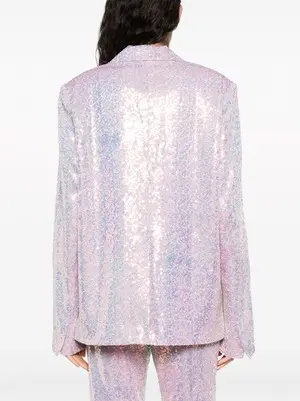 ROTATE BY BIRGER CHRISTENSEN Sequin-embellished Single-breasted Blazer