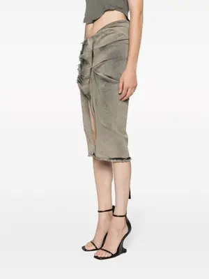 Rick Owens Edfu Front-slit Midi Skirt