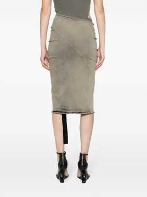 Rick Owens Edfu Front-slit Midi Skirt