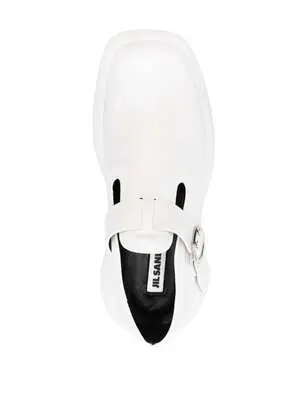 JIL SANDER Scarpe Leather Loafers - White