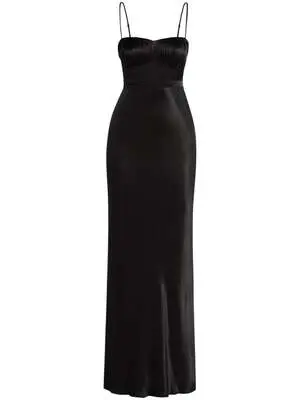 Shona Joy La Lune Satin-finish Gown - Black