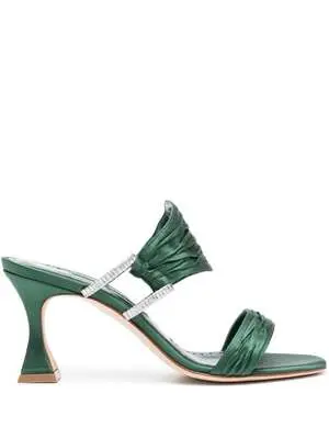 Manolo Blahnik 70mm Chinap Crystal-buckled Sandals