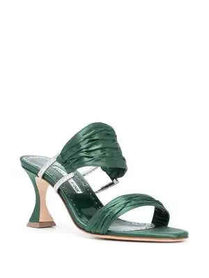 Manolo Blahnik 70mm Chinap Crystal-buckled Sandals
