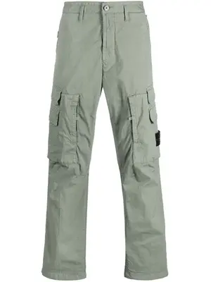 Stone Island Straight-leg Cargo Trousers - Green