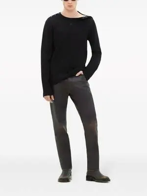 COURREGES Logo-patch Buttoned Jumper - Black