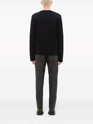 COURREGES Logo-patch Buttoned Jumper - Black