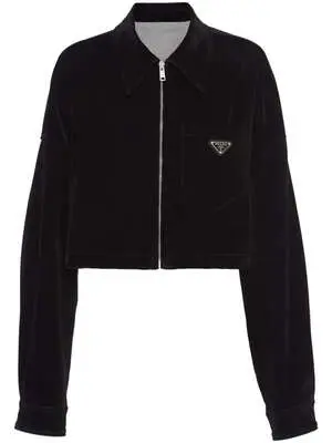 Prada Velvet Denim Blouson Jacket