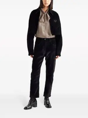 Prada Velvet Denim Blouson Jacket